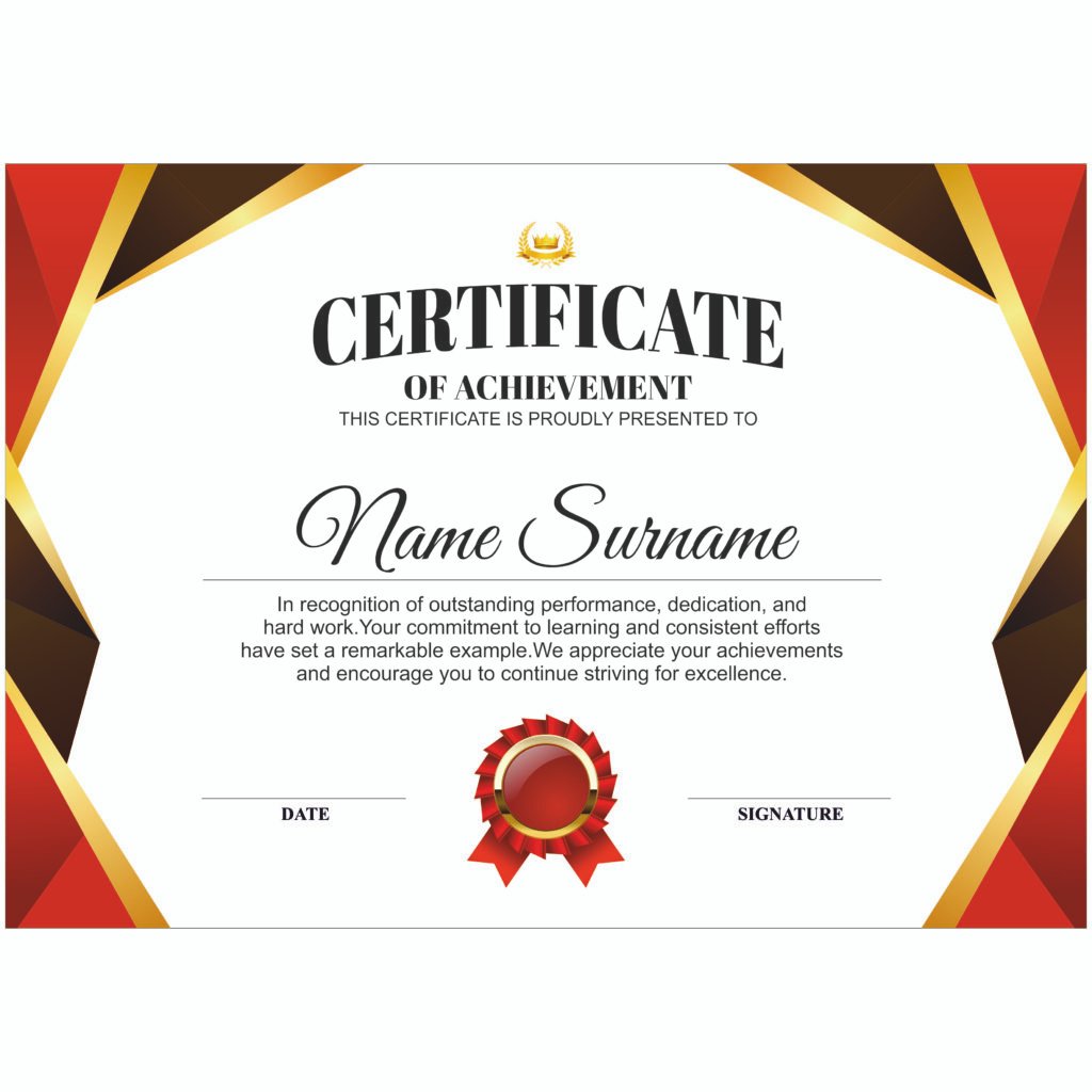 Certificate of Achievement CDR File | Fully Editable CorelDRAW ...